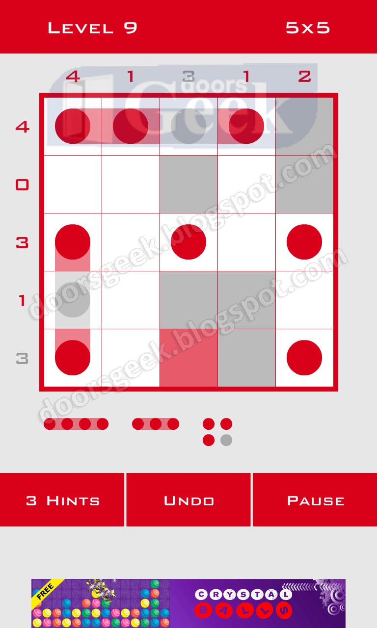 Logic Dots [5x5] Level 9 Solution ~ Doors Geek